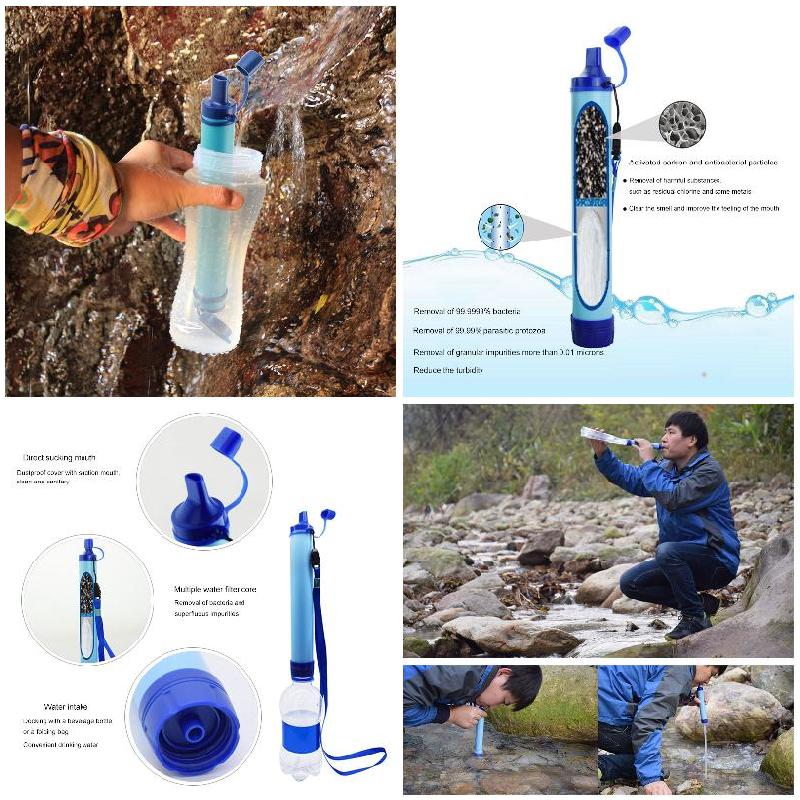 Water Purifier Camping Life Survival Portable Purifier Water Filter ...